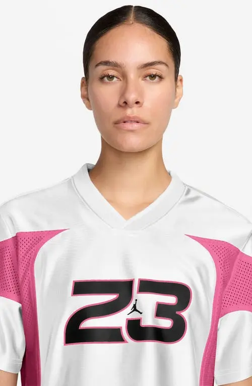 JORDAN 23" Crop Jersey Top - 100 White/black
