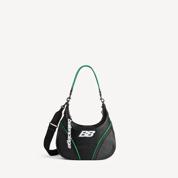 Balenciaga Biker Hobo Messenger Bag - Black