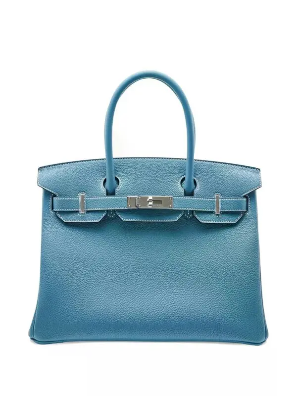 Hermès Togo Leather Birkin 30 Handbag - Blue