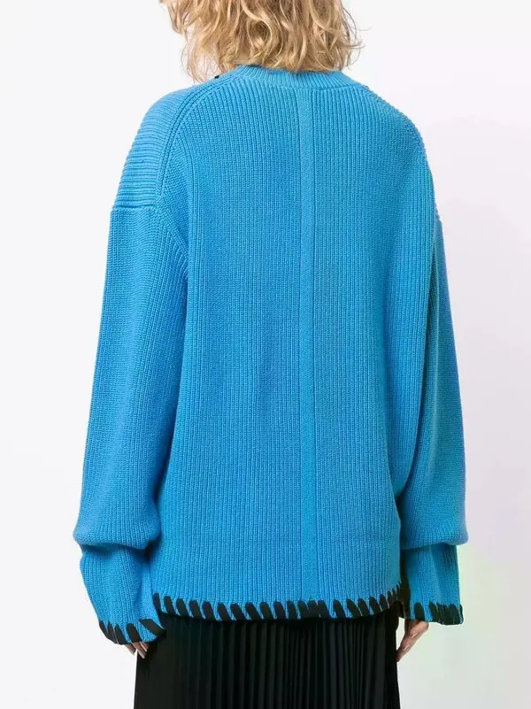 3.1 Phillip Lim Ribbed V-neck Jumper With Cut-out Detailing