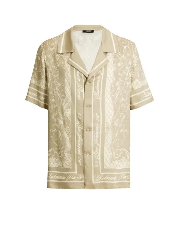 Balmain Printed Foulard Pyjama Shirt - Beige