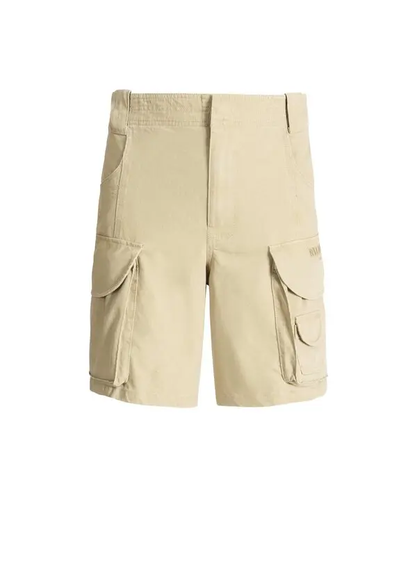 Balmain Cotton Cargo Bermuda Shorts - Beige