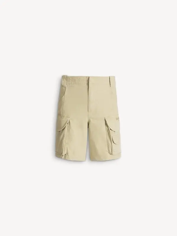 Balmain Cotton Cargo Bermuda Shorts - Beige