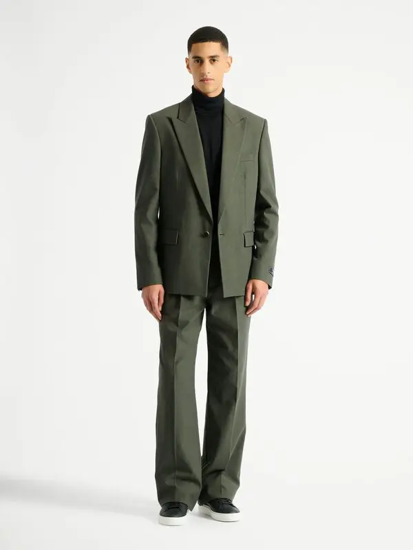 Balmain Cotton Twill Flat-pleated Trousers