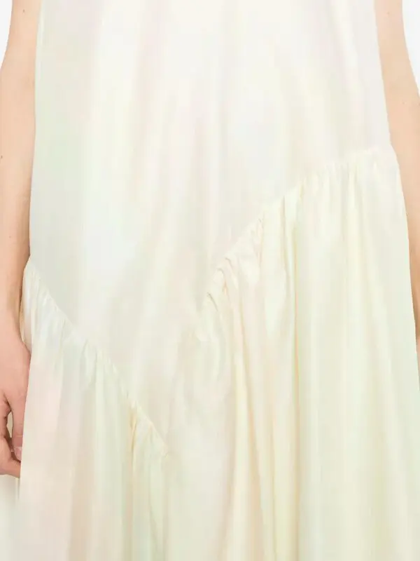 JNBY Sleeveless Asymmetrical Gathered Shirt Dress - Neutrals