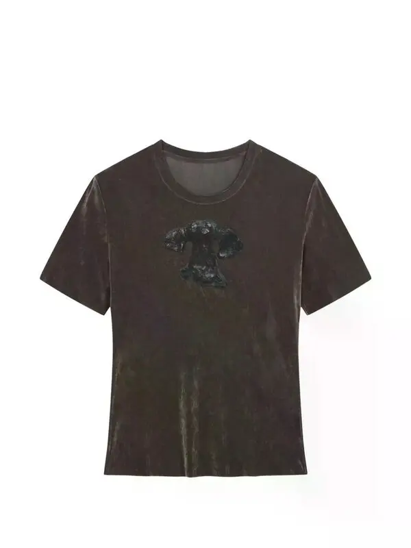 JNBY Velvet Graphic T-shirt - Grey
