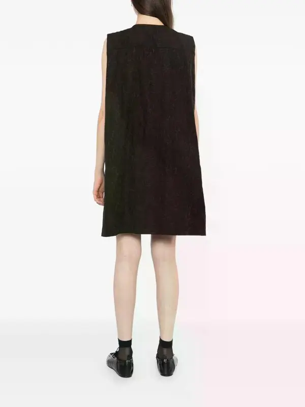 JNBY Sleeveless Round Neck Floral Embroidered Dress - Black