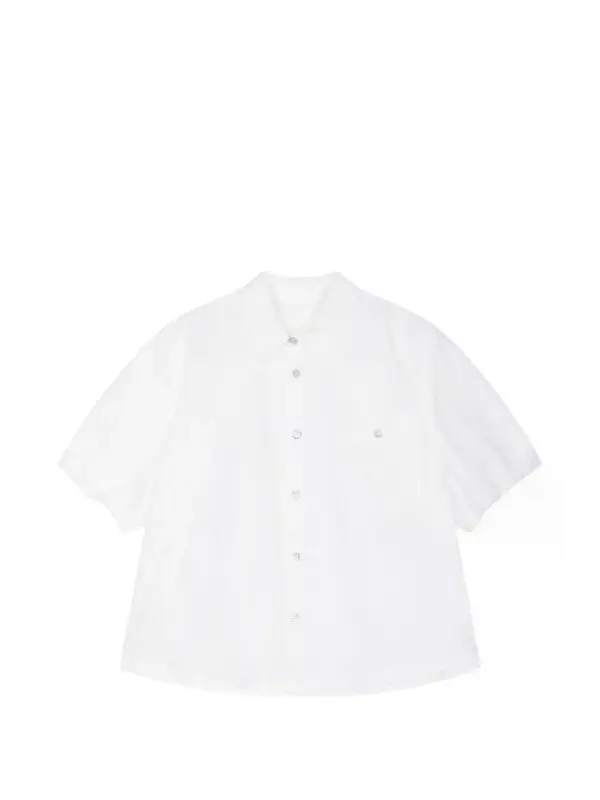 JNBY Puff Sleeve Floral Embroidered Blouse - White