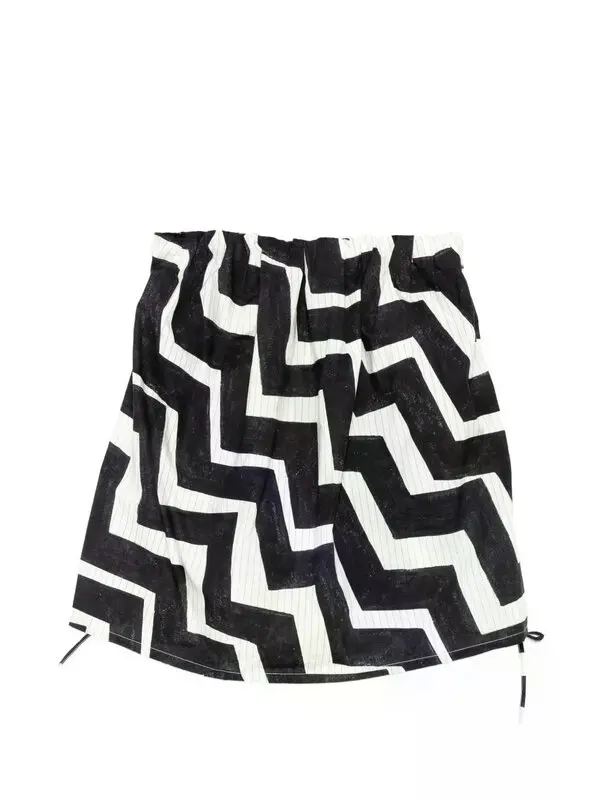JNBY Zigzag Print Bandeau Top - Black