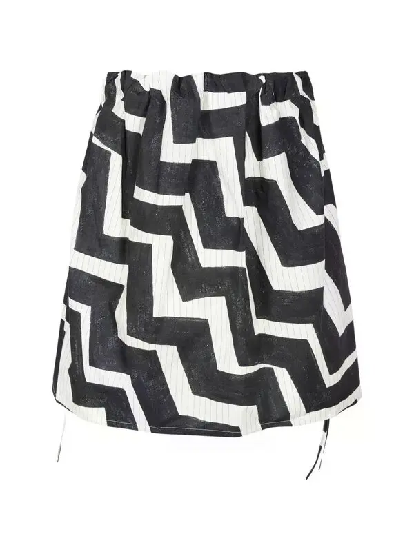 JNBY Zigzag Print Bandeau Top - Black