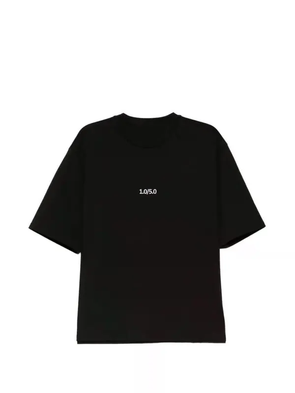 CROQUIS Number-embroidered T-shirt - Black