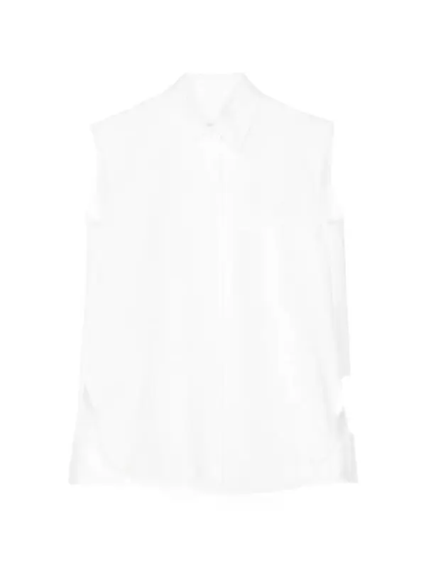LESS Sequin-embellished Sleeve Shirt - White