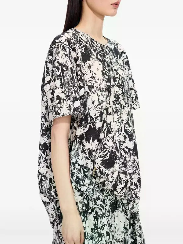 JNBY Floral Print Poplin Shirt - White