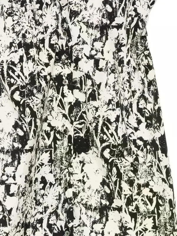 JNBY Sleeveless Floral Print Blouse With Button Fastening - Black