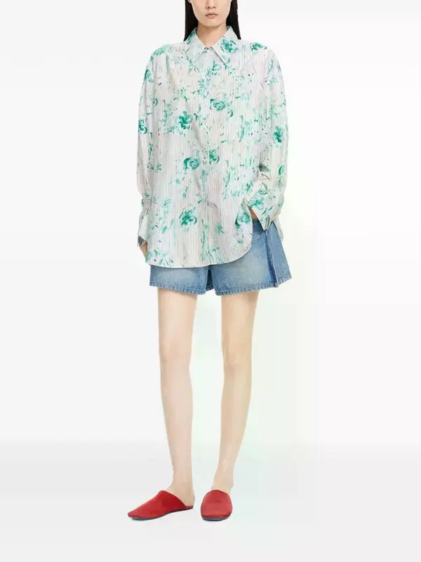 JNBY Faded Wash Five-pocket Denim Shorts - Blue
