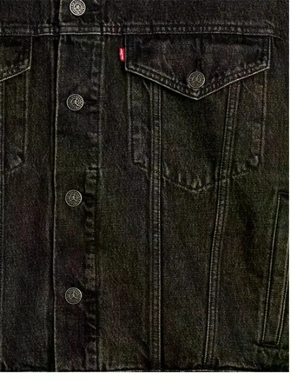 JORDAN X Levi's Type Iii Trucker Denim Jacket - Black