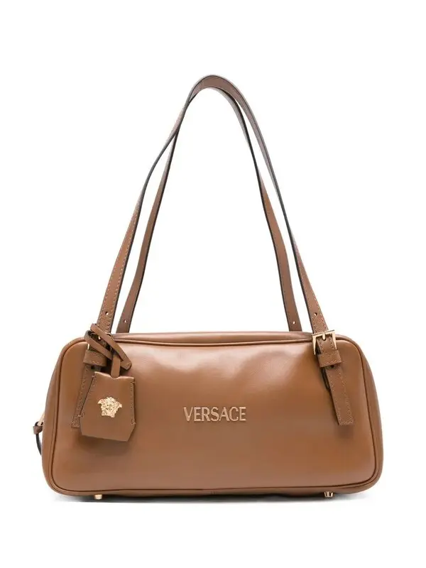 Versace Lamb Leather Shoulder Bag - Brown