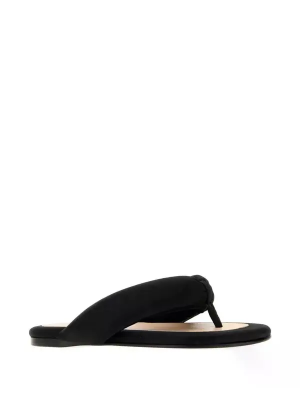 Carven Satin Thong Slippers