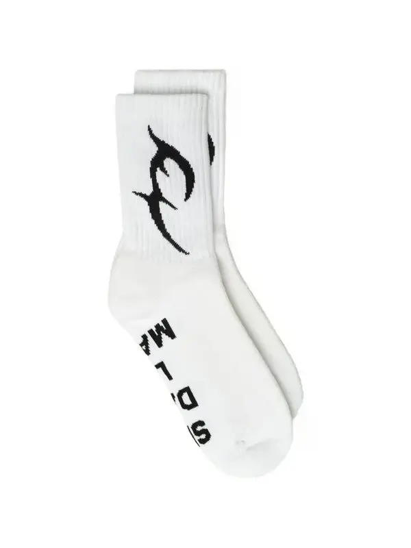THUG CLUB Crew Socks - White