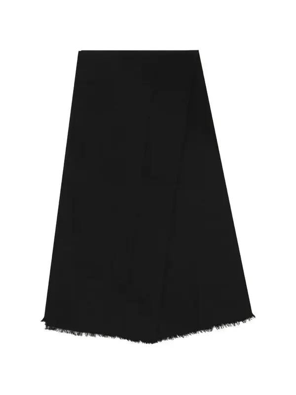 Rick Owens Foulard Frayed-edge Scarf - Black