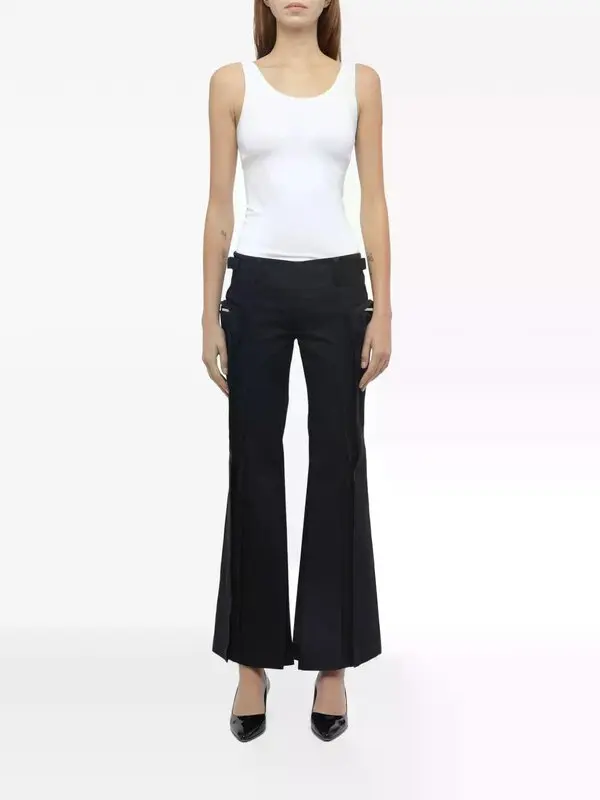 FAX COPY EXPRESS Flared Cargo Pants With Side Buckle Adjusters