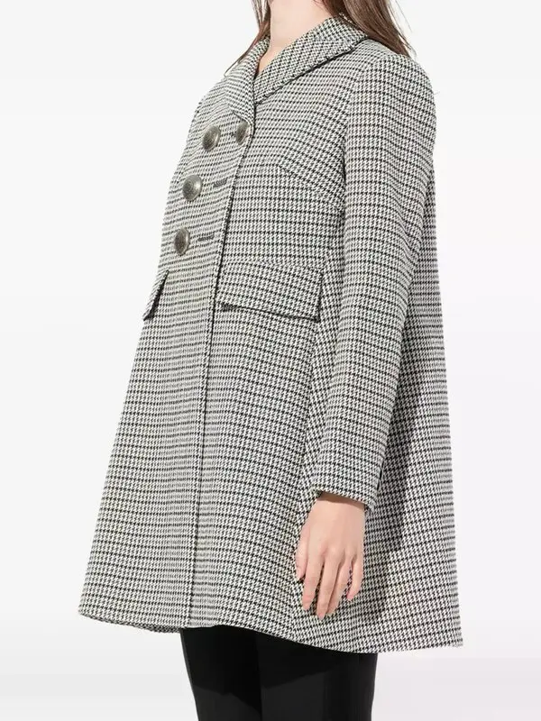 Alexander McQueen Houndstooth Double-breasted Coat