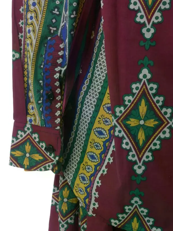 SOULEIADO Multicolor Geometric Print Button-down Shirt