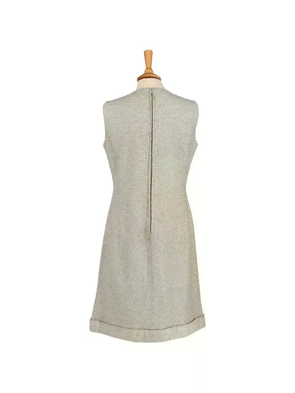 HARRY HALGO Sleeveless Button-front Dress With Textured Finish