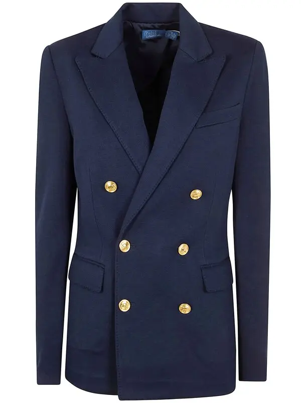 Polo Ralph Lauren Double-breasted Blazer With Gold Buttons