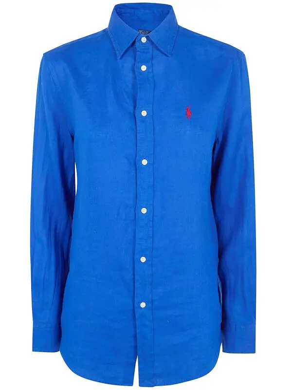 Polo Ralph Lauren Classic Linen Long Sleeve Shirt - Blue