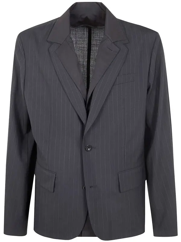 Sacai Chalk Stripe Single-breasted Blazer
