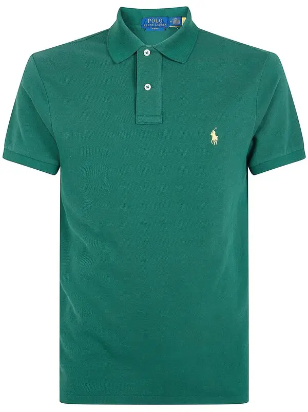 Polo Ralph Lauren Short Sleeves Knit Classic Logo Polo Shirt - Green