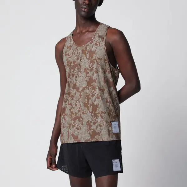 Satisfy Camouflage Mothtech Tank Top In Perforated Micro Jersey