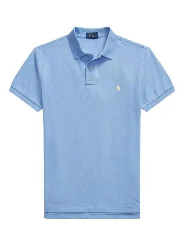 Polo Ralph Lauren Short Sleeves Knit Classic Logo Polo Shirt - Blue