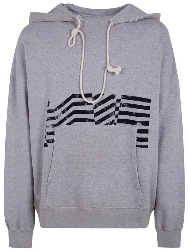 GOLDEN GOOSE Journey" Slub Cotton Hoodie - Gray