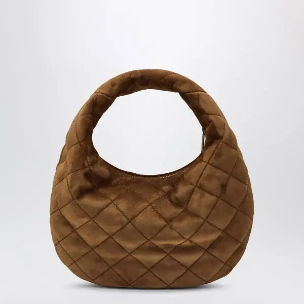 Saint Laurent Quilted Suede Bag - Brown