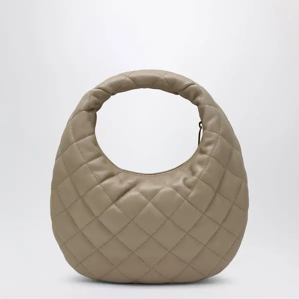 Saint Laurent Quilted Nappa Leather Hobo Bag - Beige
