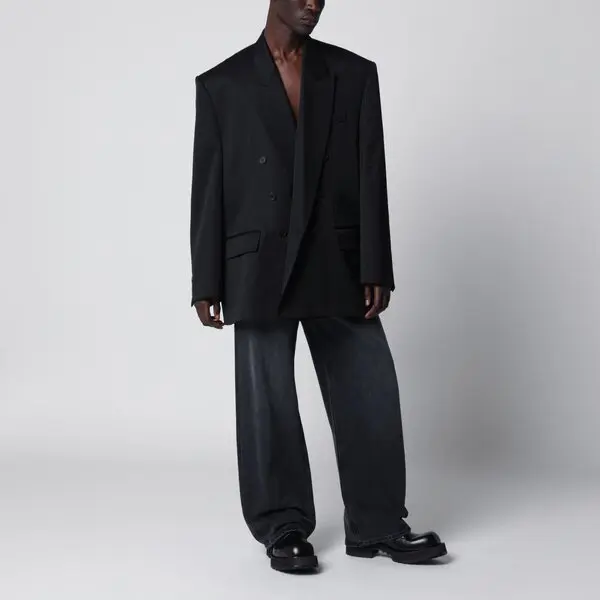 Balenciaga Double-breasted Oversized Wool Blazer