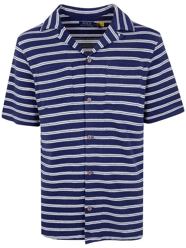 Polo Ralph Lauren Short Sleeves Bowling Stripes Shirt - Blue