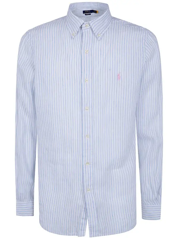 Polo Ralph Lauren Long Sleeves Sport Stripes Shirt - White