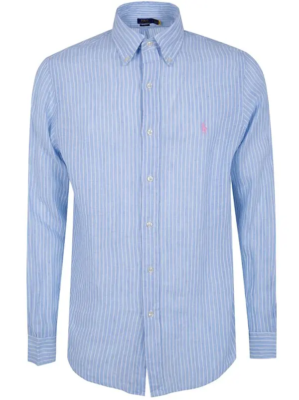 Polo Ralph Lauren Long Sleeves Sport Stripes Shirt - Blue