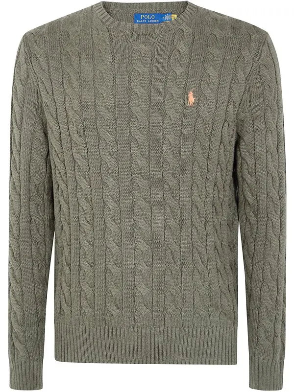 Polo Ralph Lauren Ribbed Crew Neck Long Sleeve Sweater - Green