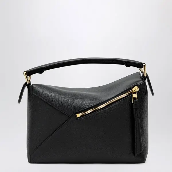 Loewe Small Grained Leather Puzzle Edge Bag - Black