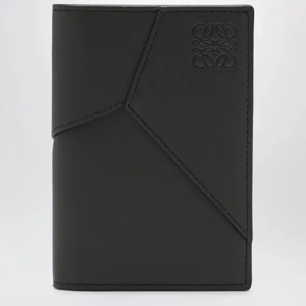 Loewe Dark Leather Puzzle Bi-fold Cardholder