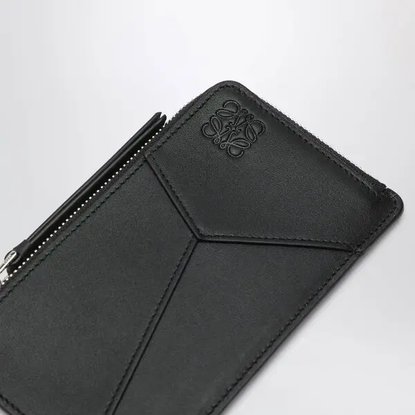 Loewe Leather Puzzle Coin Purse With Cardholder - Black