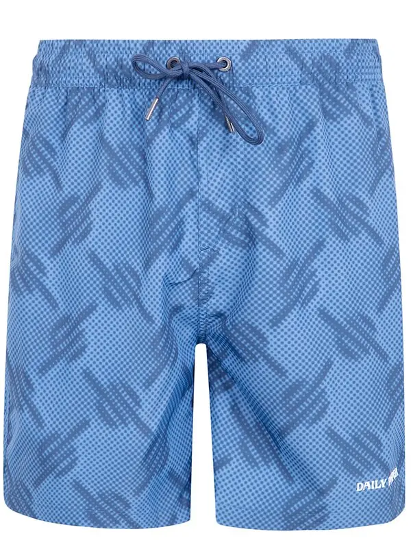DAILY PAPER Dotted Monogram Swim Shorts - Blue