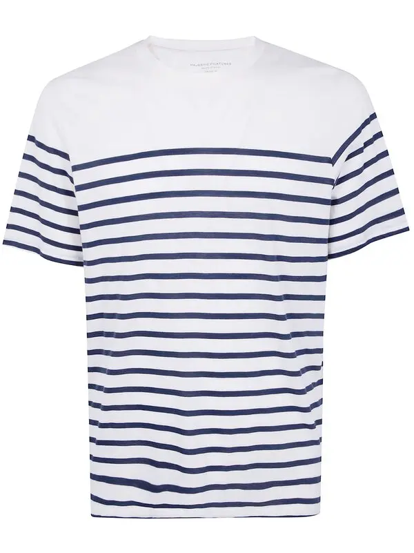 Majestic International Striped Crew Neck Sweater