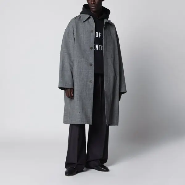 Fear Of God Relaxed Trench Coat In Mouliné Wool - White