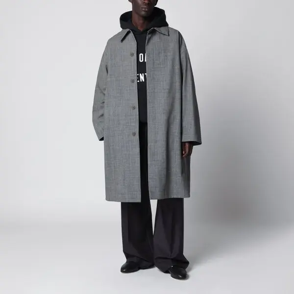 Fear Of God Relaxed Trench Coat In Mouliné Wool