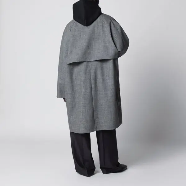 Fear Of God Relaxed Trench Coat In Mouliné Wool